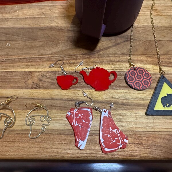 Goat Earrings: Laser Cut Acrylic Goats, Baby Goats, Kids, Farm, Animals ...