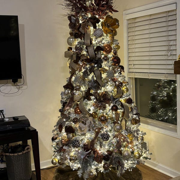 21" Mocha Brown Velvet Magnolia, Christmas Magnolia, Faux Magnolia Stem ...
