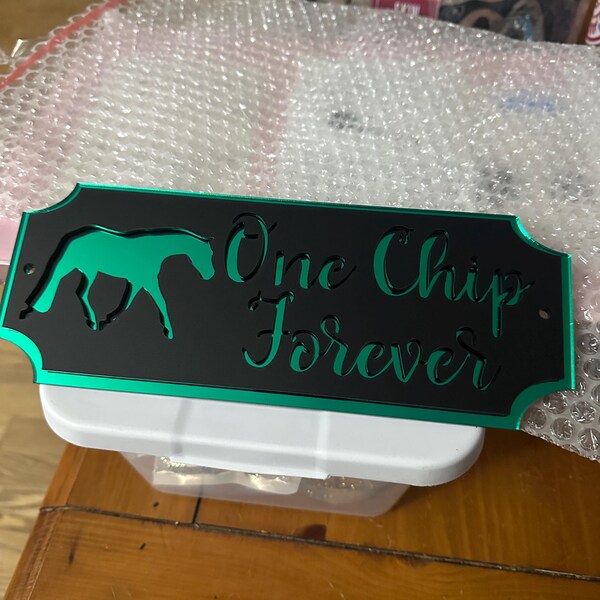 Stable Name Plate / Plaque Cut Out Traditional W/modern Twist Design ...