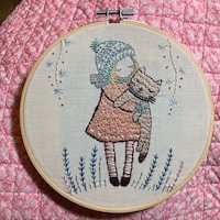 Kitty Hand Embroidery Pattern PDF - Etsy Australia