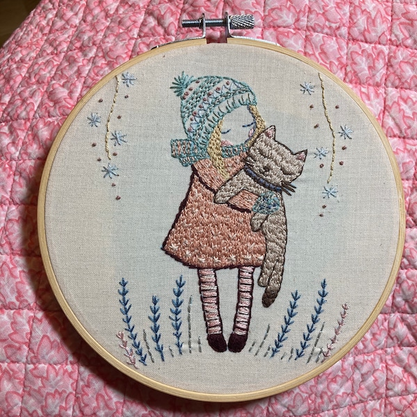 Kitty Hand Embroidery Pattern PDF - Etsy