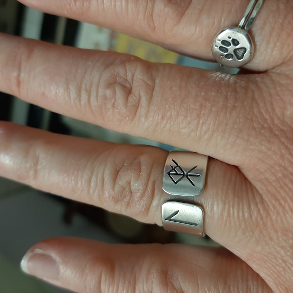 Norse Rune Ring - Viking Jewelry - Silver Rune Ring - Viking Rune ...