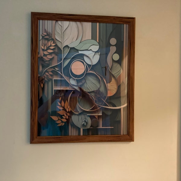 Botanical Print, Boho Wood Shapes Poster, Room Decor, Bedroom Art ...