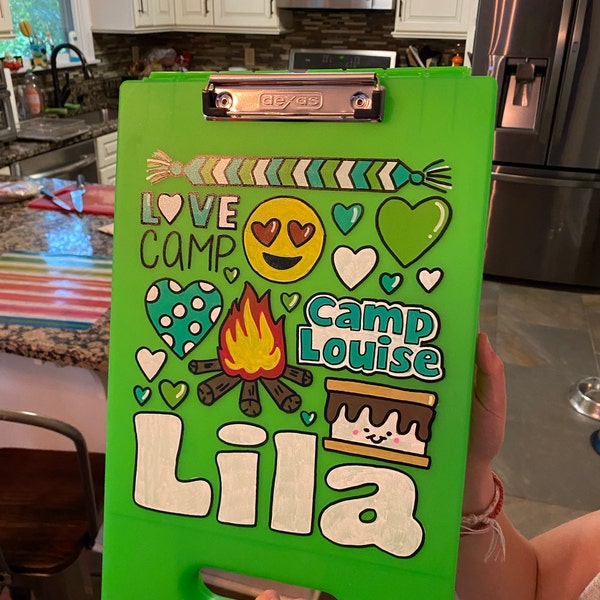 Handpainted Personalized Clipboard Case, Clipboard Case, Clipcase for ...