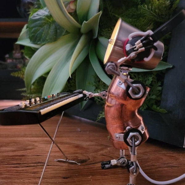 Cello Player Table Lamp|steampunk Robot Lamp|cello Player Gift|gift for ...