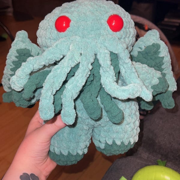 Low Sew Mothman and Cthulhu Crochet Pattern Bundle, Halloween Amigurumi Instructions, Cryptid ...