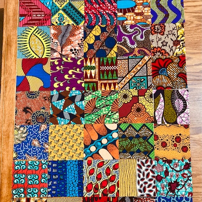 50 5 Fabric TRIANGLES African No Duplicates Ethnic Ankara Quilting ...