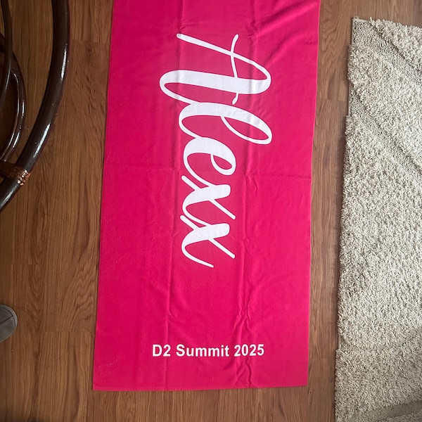 Personalized Round Multi-color Beach Towel, Personalized Beach Towel ...