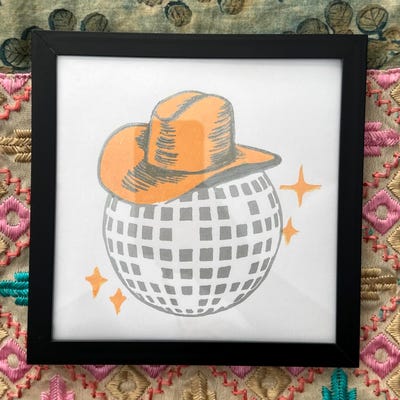 MELTING DISCO BALL Print, Disco Ball Print, Disco Ball Art, Disco ...