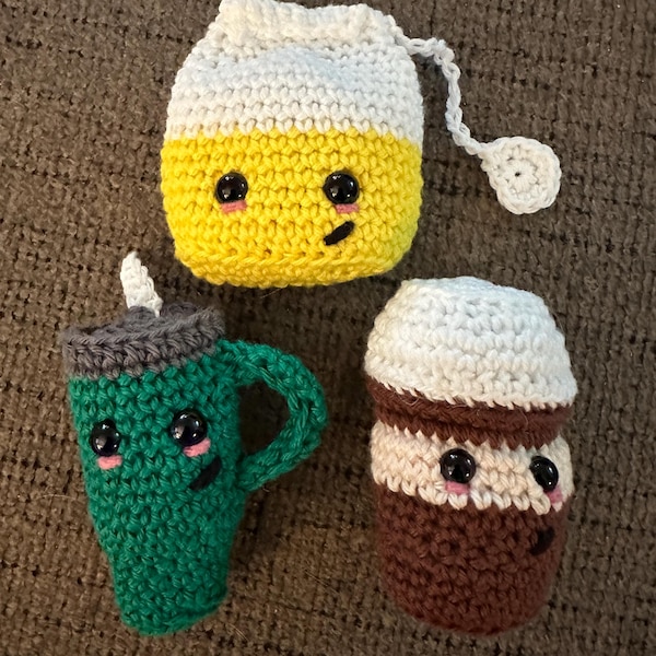 Crochet Tea Bag Pattern, Crochet Pocket Hug, Crochet Tea Bag, Easy ...