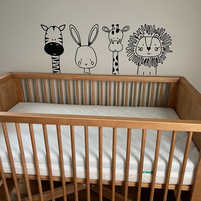 Zebra Rabbit Giraffe Lion Nursery Wall Decal Room Decor Vinyl - Etsy