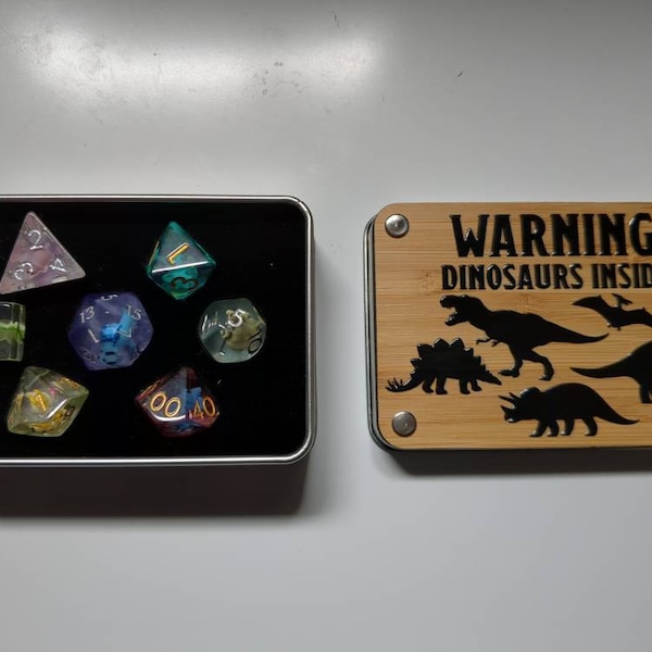 Dinosaur Dice Set & Decorative Box – Mixed Dinosaur Dice for Dnd and ...
