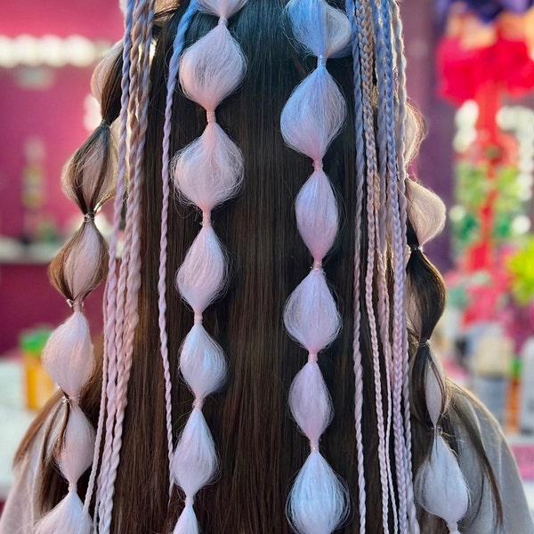 Pyro Pigtails Festival Braids Extensions - Etsy