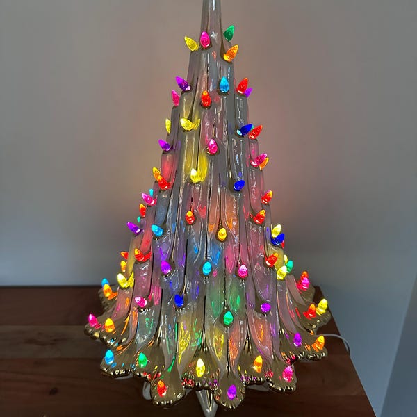 Handmade Lava Ceramic Christmas Tree With 22k Gold - Atlantic 314 - Etsy