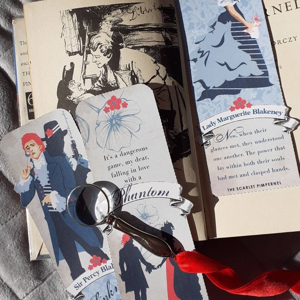 Scarlet Pimpernel Bookmark Set of 3 Instant Download, Literary Gift ...