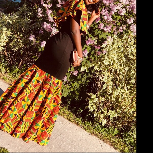African Kente Long Dress, African Women's Dress, Dashiki Prom Dress ...