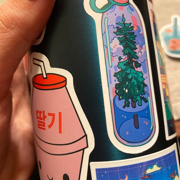 Aesthetic Drink Korean and Japanese Style Stickers Pack of 10, 20 or 50 ...
