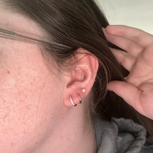 Gold Plated Earring Stack, Silver Earring Stack, Sterling Silver ...