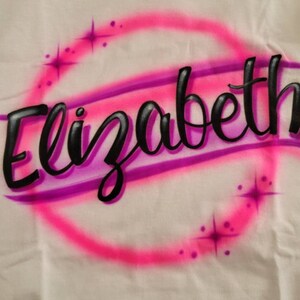 Airbrush Red Rose Name Design T-shirt Size S M L XL 2XL 3XL Custom ...