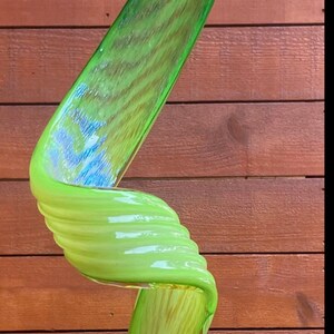 Hand Blown Glass Garden Leaf Art Handmade Teal Glass Leaf. - Etsy