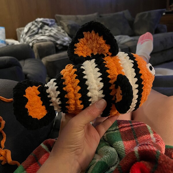 Clownfish Crochet Pattern Fish Amigurumi Pattern DIY Crochet Fish ...