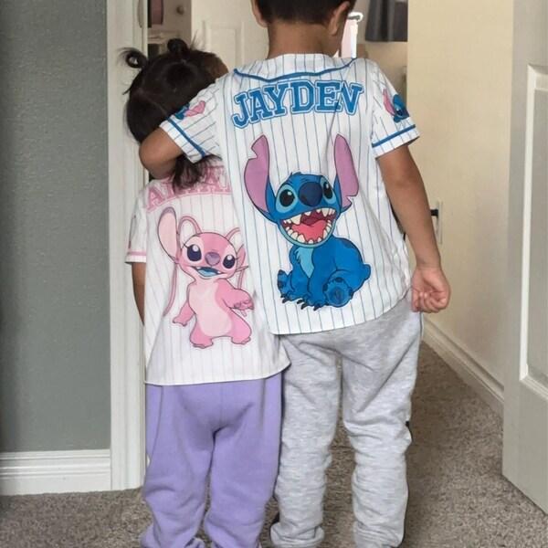Custom Disney Lilo and Stitch Stitch Baseball, Custom Kid Youth Adult ...