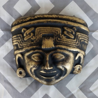 Aztec Mayan Face Mold Plastic Mold Plaster Concrete Cement ABS Plastic ...