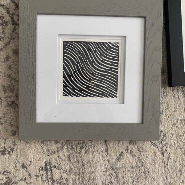 Friction Ridges Rectangle Block Print / Unique Art / Abstract Art ...