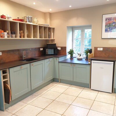 Kitchen Splashback Patina Copper Effect blue - Etsy