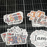 Just Pray Sticker, Bible Sticker Pack, Faith Stickers, Religious Decal ...