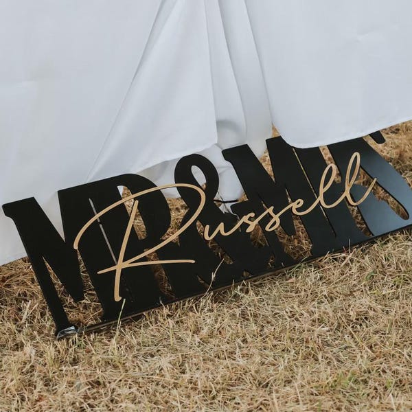 Mr & Mrs Wedding Sign,top Table Wedding Sign,wedding Table Decor,mr Mrs ...
