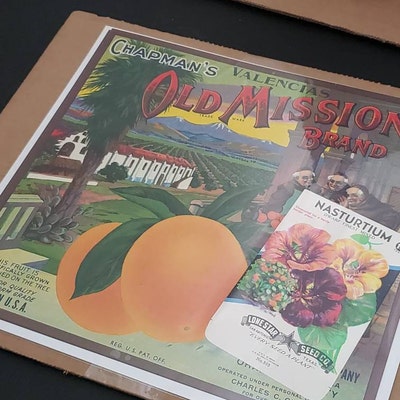 Original Vintage Citrus Crate Label 1930s Scarce Old Mission Placentia ...