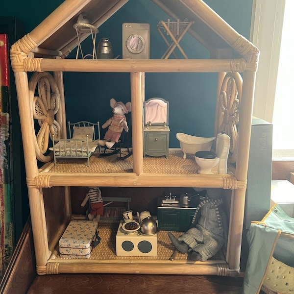 Daisy Haven Dollhouse - Children's Rattan Doll House - Etsy
