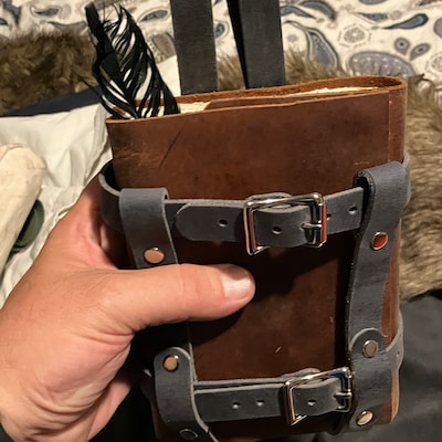 Book Holster, Leather Strap Holster/ for Paperback Book, Journal ...
