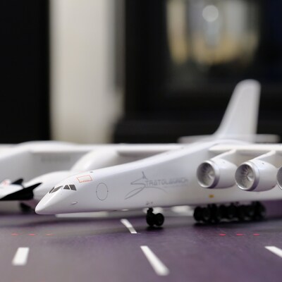 The Supersonic Aircraft Tupolev Tu-244 in 1-200 Scale. Model on Landing ...