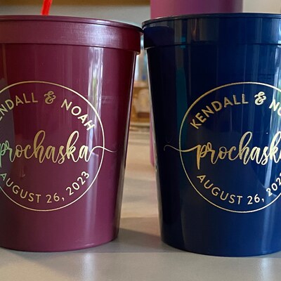 Personalized Cups, Stadium, 16 Oz, Monogrammed, Custom, Plastic ...