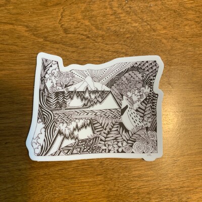 Oregon Coloring Sheet for Adults and Kids 11x8.5 / Oregon Coloring Page ...