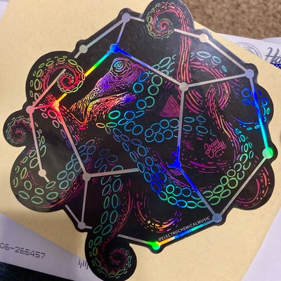 Holographic Moth Psychedelic Sticker Laptop Sticker Car Sticker ...