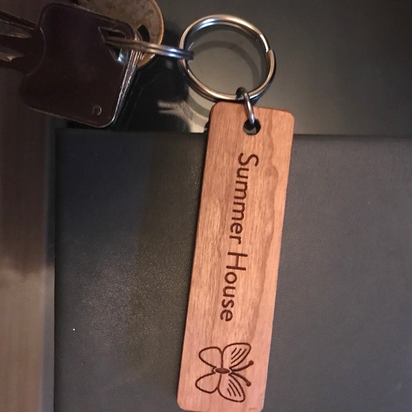 Personalised Wooden Animal Key Rings - Solid Wooden Engraved Custom Key ...