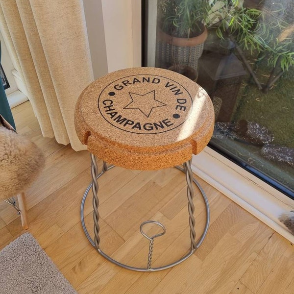 XL Champagne Cork Wire Cage Stool/side Table, 25% OFF - Etsy