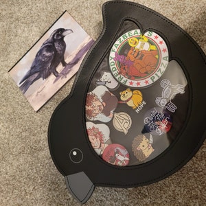 Crow Ita Bag Black Crossbody Purse - Etsy