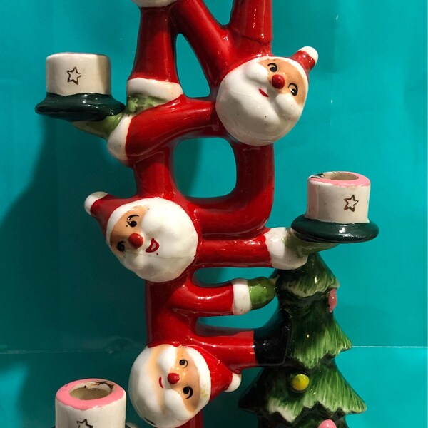 Shiny Brite Christmas Ermine Santa Miniature Mugs Shot Glasses in ...