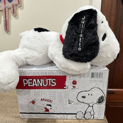 Personalized Snoopy Plush With Name Stuffed Toy Animal Embroidered - Etsy