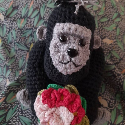 Crochet Gorilla, Monkey Crochet Pattern, Baby Gorilla Pattern, Plush ...