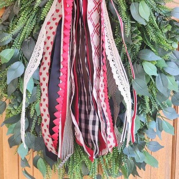 Simply Natural Ribbon Set- Spring Wreath Ribbons - Clip on Ribbon Set ...