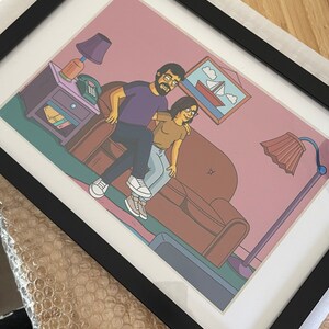 The Moe's Bar Background Crowded Bar Scene, Custom Simpsons Portrait ...