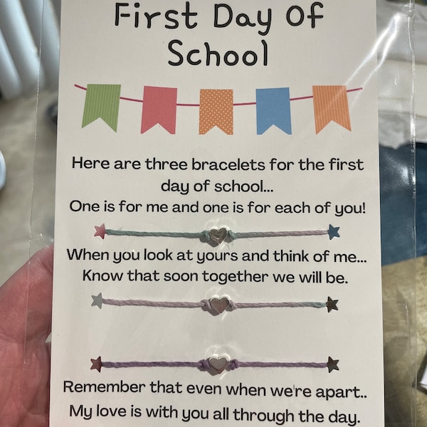 Mommy and Me First Day of School Bracelets Set of 2,3, or 4 Back to ...
