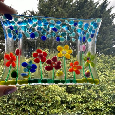 Make at Home Fused Glass Green Tree Picture Kit Hanging Garden Tree ...