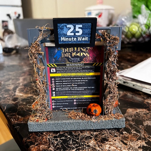 HHN House Entrance Portal Wait Sign Ornament Inspired by - Halloween ...