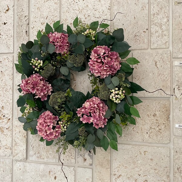 Fern Wreath, Simple Front Door Wreath With Realistic Artificial ...